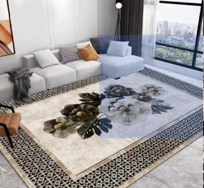 China European Retro Custom Polyester Living Room Carpet 80x120cm Machine Washable for sale