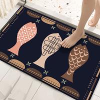 China Crystal Velvet Bathroom Carpet Anti Slip Kitchen Mat 40x60cm Waterproof for sale