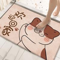 China Crystal Velvet Bathroom Carpet Anti Slip Kitchen Mat 40x60cm Waterproof for sale