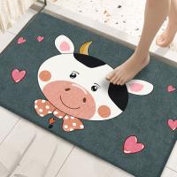 China Crystal Velvet Bathroom Carpet Anti Slip Kitchen Mat 40x60cm Waterproof for sale