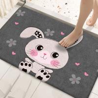 China Crystal Velvet Bathroom Carpet Anti Slip Kitchen Mat 40x60cm Waterproof for sale