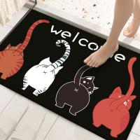 China Crystal Velvet Bathroom Carpet Anti Slip Kitchen Mat 40x60cm Waterproof for sale