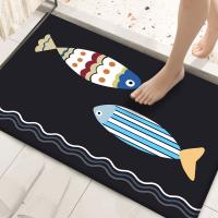China Crystal Velvet Bathroom Carpet Anti Slip Kitchen Mat 40x60cm Waterproof for sale