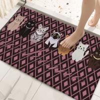 China Crystal Velvet Bathroom Carpet Anti Slip Kitchen Mat 40x60cm Waterproof for sale