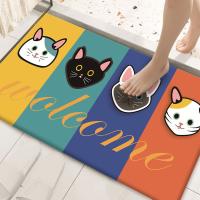 China Crystal Velvet Bathroom Carpet Anti Slip Kitchen Mat 40x60cm Waterproof for sale