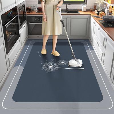 China Customizable PU Leather Waterproof Kitchen Runner Non Slip Bathroom Mat 80x120cm for sale