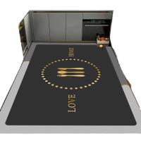 China Customizable Anti Fatigue Kitchen Mat 100% Polyester Crystal Velvet Non Slip Oil Proof Floor Mat for sale