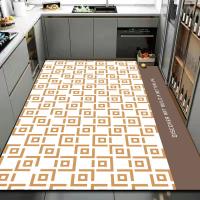 China Customizable Anti Fatigue Kitchen Mat 100% Polyester Crystal Velvet Non Slip Oil Proof Floor Mat for sale