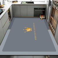 China Customizable Anti Fatigue Kitchen Mat 100% Polyester Crystal Velvet Non Slip Oil Proof Floor Mat for sale