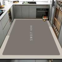 China Customizable Anti Fatigue Kitchen Mat 100% Polyester Crystal Velvet Non Slip Oil Proof Floor Mat for sale