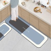 China Anti Slip Anti Oil Washable Kitchen Carpet Anti Fatigue Runner 40x60 cm for sale