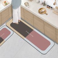 China Anti Slip Anti Oil Washable Kitchen Carpet Anti Fatigue Runner 40x60 cm for sale