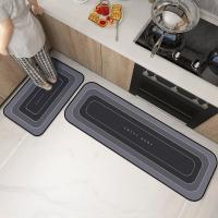 China Anti Slip Anti Oil Washable Kitchen Carpet Anti Fatigue Runner 40x60 cm for sale