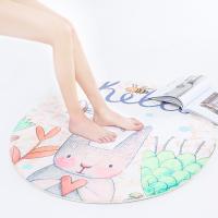 China Kids Anti Skid Chair Floor Mat 45cm Round Polyester Carpet for Swivel Chair Crawling for sale