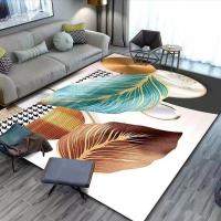 China Custom Polyester Non Skid Living Room Area Rug 80x120cm Machine Washable for sale