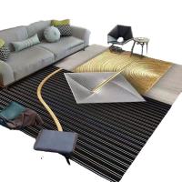 China Custom Polyester Non Skid Living Room Area Rug 80x120cm Machine Washable for sale