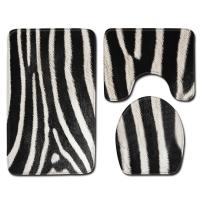 China Custom Animal Pattern Polyester Bathroom Mat Set 45x75cm Non Slip Floor Rug for sale