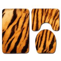 China Custom Animal Pattern Polyester Bathroom Mat Set 45x75cm Non Slip Floor Rug for sale