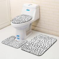 China Custom Animal Pattern Polyester Bathroom Mat Set 45x75cm Non Slip Floor Rug for sale