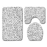 China Custom Animal Pattern Polyester Bathroom Mat Set 45x75cm Non Slip Floor Rug for sale