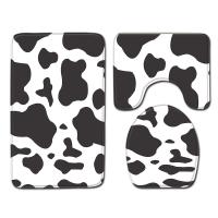 China Custom Animal Pattern Polyester Bathroom Mat Set 45x75cm Non Slip Floor Rug for sale