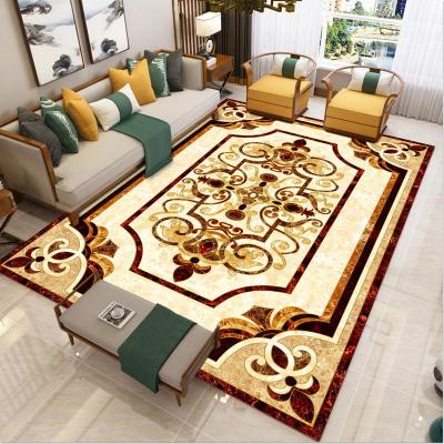 China European Ancient Living Room Floor Carpet 80x120cm Polyester Area Rug Under Couch for sale