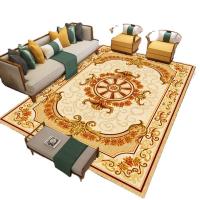 China European Ancient Living Room Floor Carpet 80x120cm Polyester Area Rug Under Couch for sale