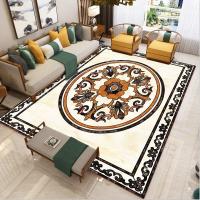 China European Ancient Living Room Floor Carpet 80x120cm Polyester Area Rug Under Couch for sale