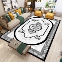 China European Ancient Living Room Floor Carpet 80x120cm Polyester Area Rug Under Couch for sale