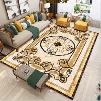 China European Ancient Living Room Floor Carpet 80x120cm Polyester Area Rug Under Couch for sale