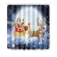 China Custom Christmas Snowman Bath Mat Set 45x75cm Anti Skid Polyester Non Slip Floor Mats for sale