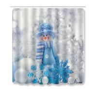 China Custom Christmas Snowman Bath Mat Set 45x75cm Anti Skid Polyester Non Slip Floor Mats for sale