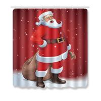 China Custom Christmas Snowman Bath Mat Set 45x75cm Anti Skid Polyester Non Slip Floor Mats for sale