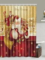China Custom Christmas Snowman Bath Mat Set 45x75cm Anti Skid Polyester Non Slip Floor Mats for sale