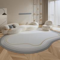 China Custom Irregular Polyester Carpet Rug 80x120cm Living Room Floor Mat Machine Washable for sale