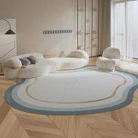 China Custom Irregular Polyester Carpet Rug 80x120cm Living Room Floor Mat Machine Washable for sale