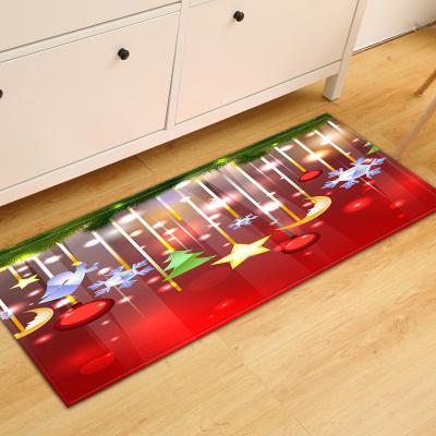 China Christmas Long Strip Washable Kitchen Carpet 40x120cm Polyester for Sofa Area for sale