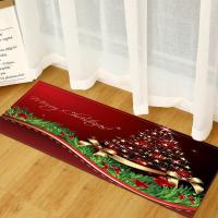 China Christmas Long Strip Washable Kitchen Carpet 40x120cm Polyester for Sofa Area for sale
