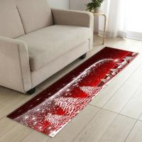 China Christmas Long Strip Washable Kitchen Carpet 40x120cm Polyester for Sofa Area for sale