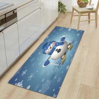 China Christmas Long Strip Washable Kitchen Carpet 40x120cm Polyester for Sofa Area for sale