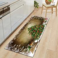 China Christmas Long Strip Washable Kitchen Carpet 40x120cm Polyester for Sofa Area for sale