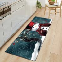 China Christmas Long Strip Washable Kitchen Carpet 40x120cm Polyester for Sofa Area for sale