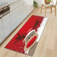 China Christmas Long Strip Washable Kitchen Carpet 40x120cm Polyester for Sofa Area for sale