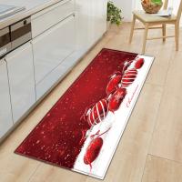 China Christmas Long Strip Washable Kitchen Carpet 40x120cm Polyester for Sofa Area for sale
