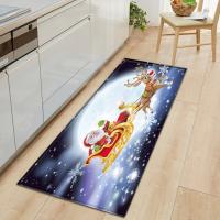 China Christmas Long Strip Washable Kitchen Carpet 40x120cm Polyester for Sofa Area for sale