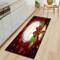 China Christmas Long Strip Washable Kitchen Carpet 40x120cm Polyester for Sofa Area for sale