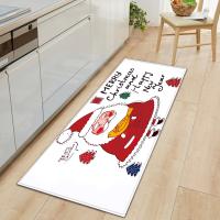 China Christmas Long Strip Washable Kitchen Carpet 40x120cm Polyester for Sofa Area for sale