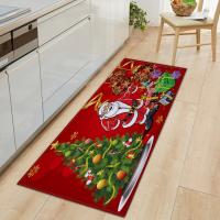 China Christmas Long Strip Washable Kitchen Carpet 40x120cm Polyester for Sofa Area for sale