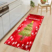 China Christmas Long Strip Washable Kitchen Carpet 40x120cm Polyester for Sofa Area for sale