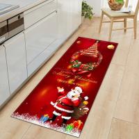 China Christmas Long Strip Washable Kitchen Carpet 40x120cm Polyester for Sofa Area for sale
